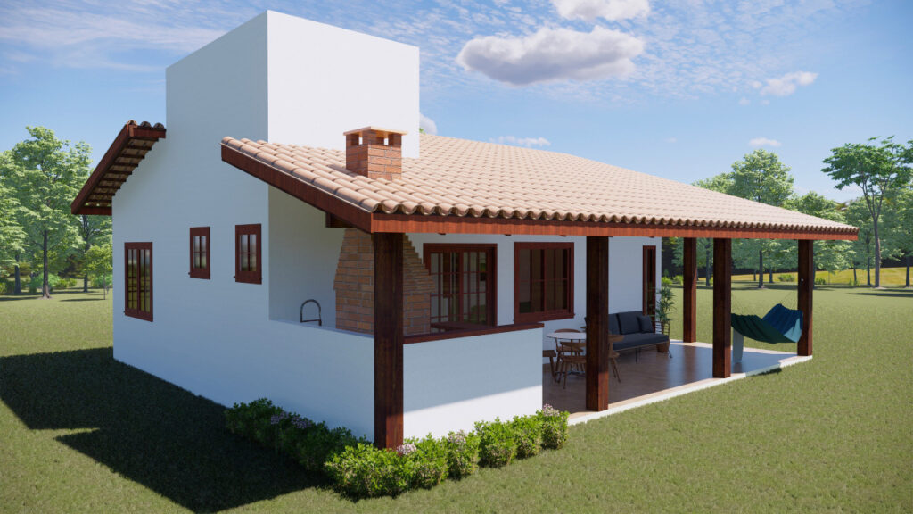 P11 Casa De Sítio Simples Com Varanda Vgprojetos